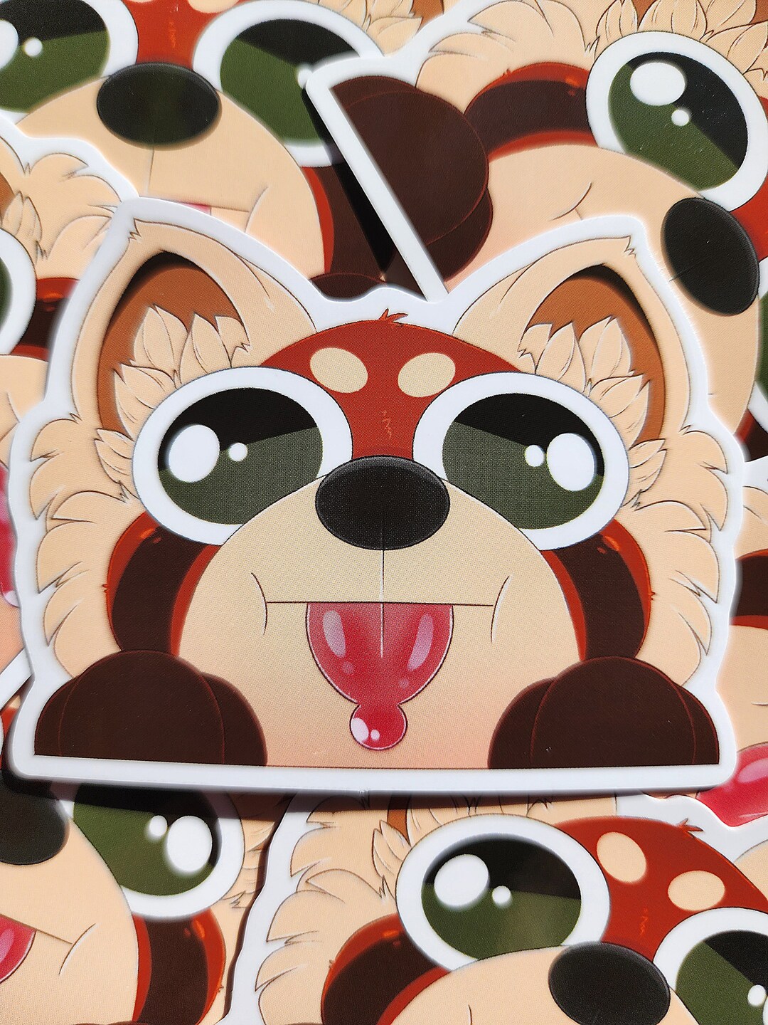 Peaking Panda Sticker - Etsy