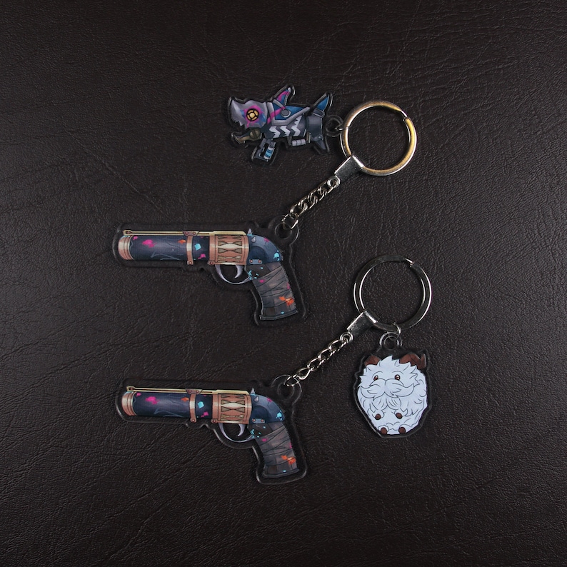 ARCANE Jinx Pistol With VALORANT Buddies Keychain Charm Set - Etsy