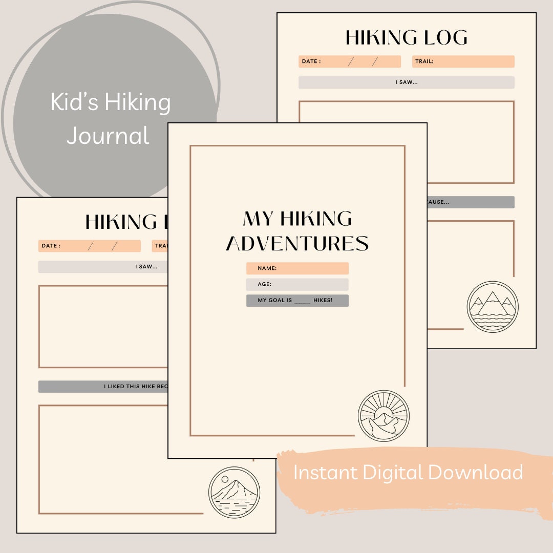 Hiking Journal for Kids - Instant Digital Download - Adventure Journal ...