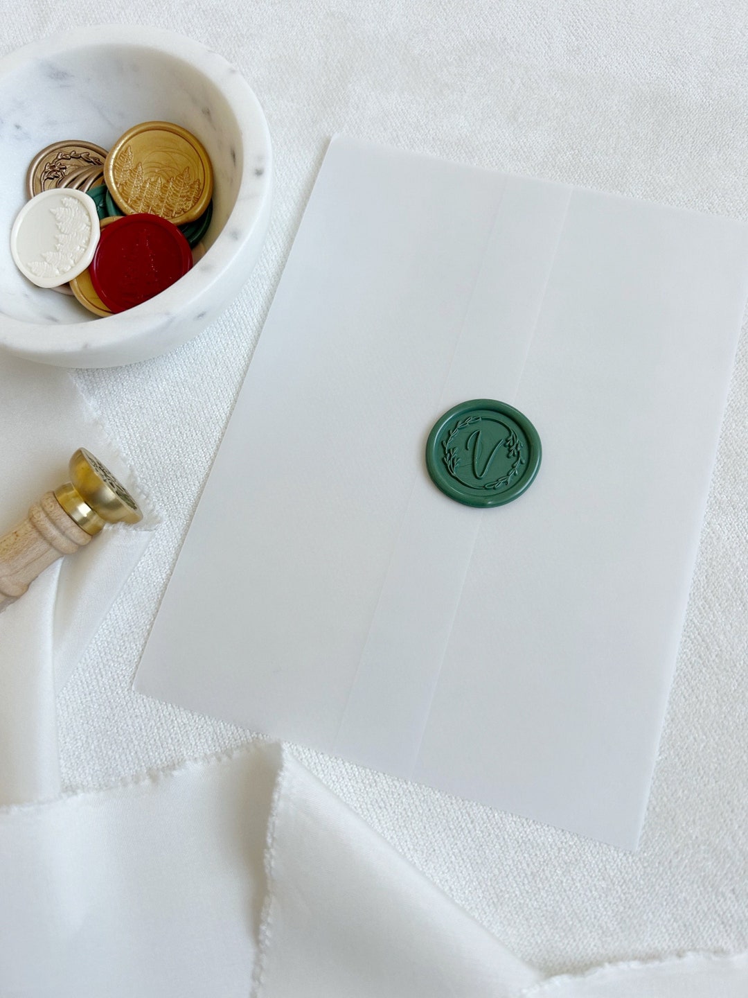 Vellum Jacket for 5x7 Holiday Card - Vellum Wrap - Christmas Card ...