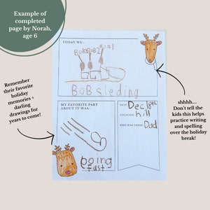 Kid's Christmas Memory Book Printable: Holiday Journal (digital ...