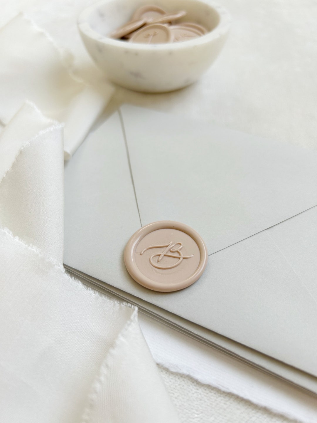 Custom Initial Wax Seal Sticker: Self Adhesive Wedding Seals - Etsy