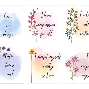 Printable Affirmation Cards for Self Love, Self Care, Floral, Spring - Etsy