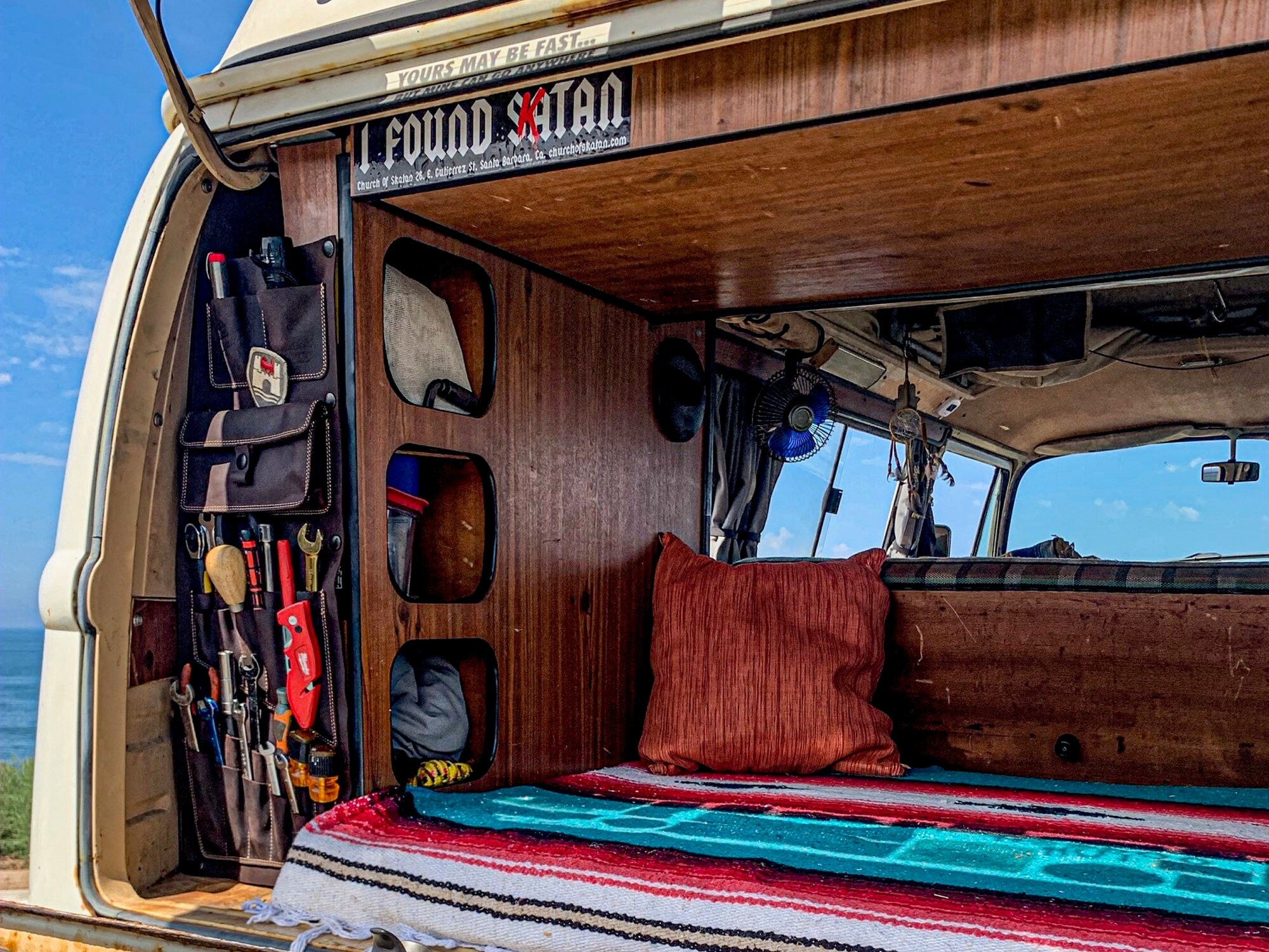 The Bay Bravo VW Bus Camper Leather Storage Organizer for - Etsy