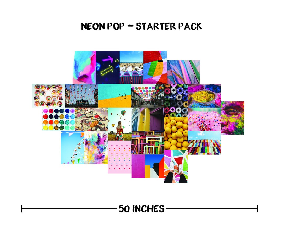 Neon Pop Curated Collage Starter Pack - Etsy