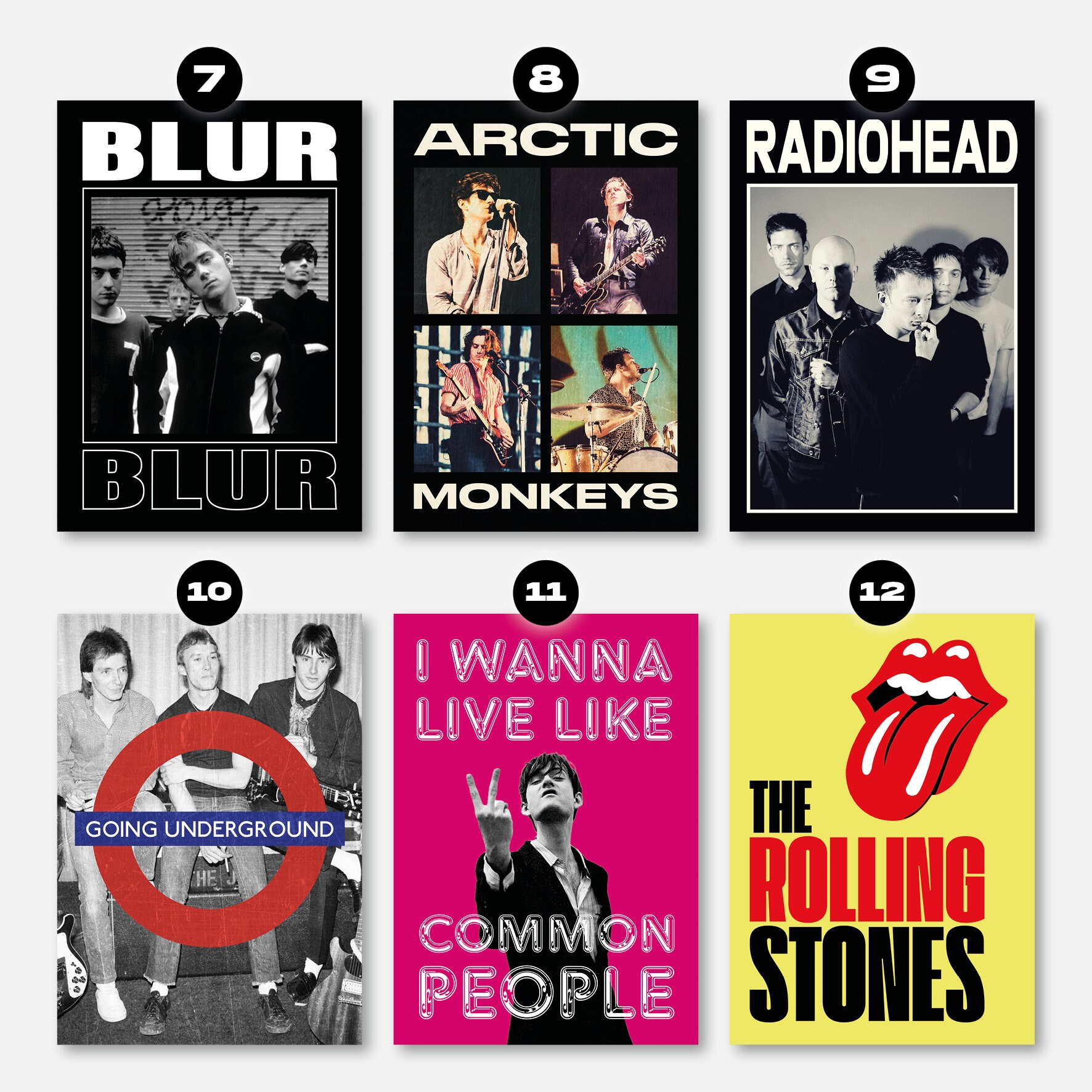 Any THREE A3 Posters Band Posters UK - Etsy UK