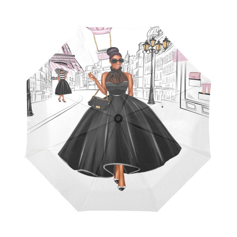 Paris Diva in Black Umbrella Keenicole Planner Diva Woman - Etsy