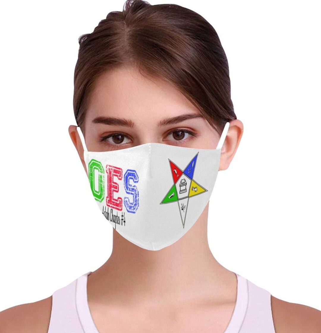 5 Pack Order of the Eastern Star Masks, Face Covering, Sisterhood, OES ...