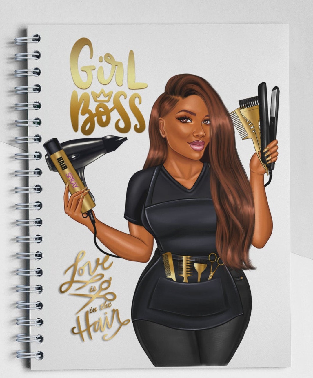 Girl Boss, Journal, Notebook, Keenicole Planner, African American Woman ...