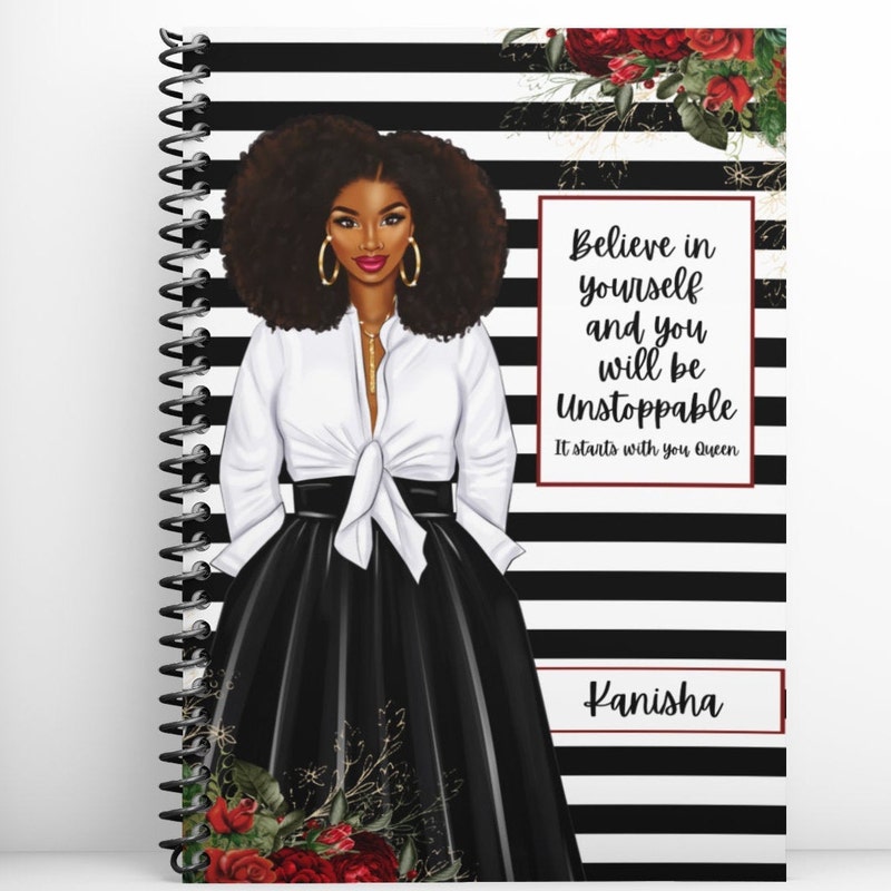 Black Woman Journal - Etsy