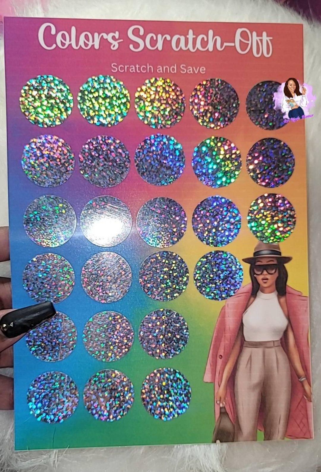 Colors Scratch off A5 Size | Mini Savings Challenge for A6 Cash ...