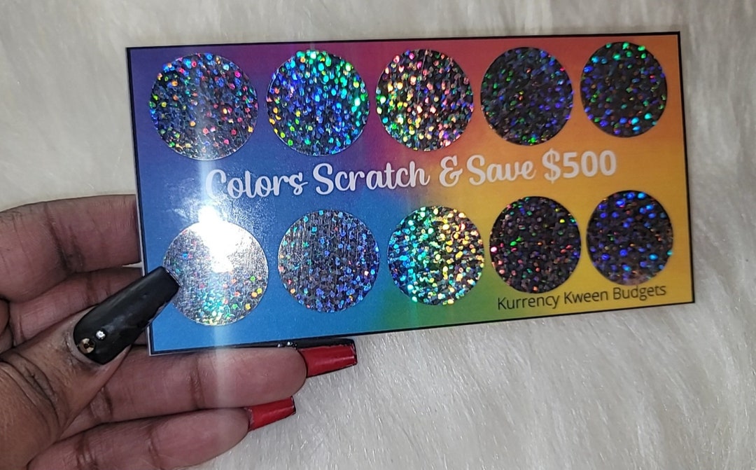 Colors A6 Scratch off | Mini Savings Challenge for A6 Cash Envelopes ...