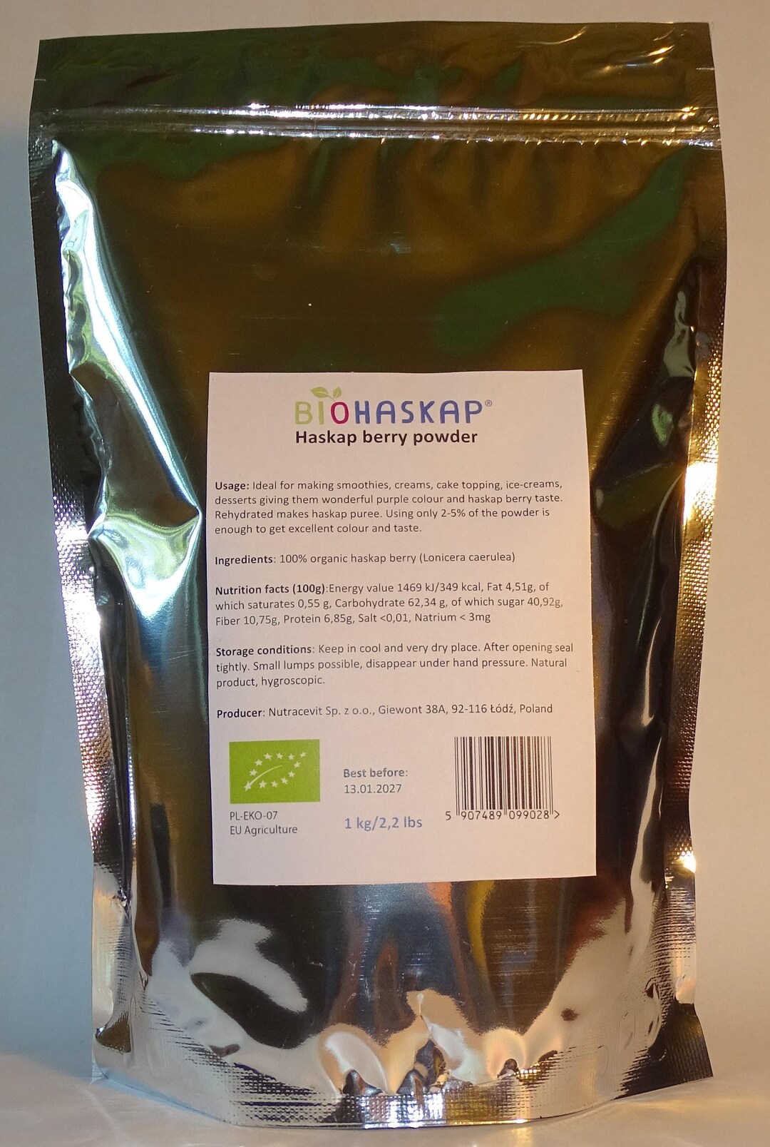 1kg/2.2lbs Organic Haskap Berry Powder BIOHASKAP. Very Fruity, Sweet ...