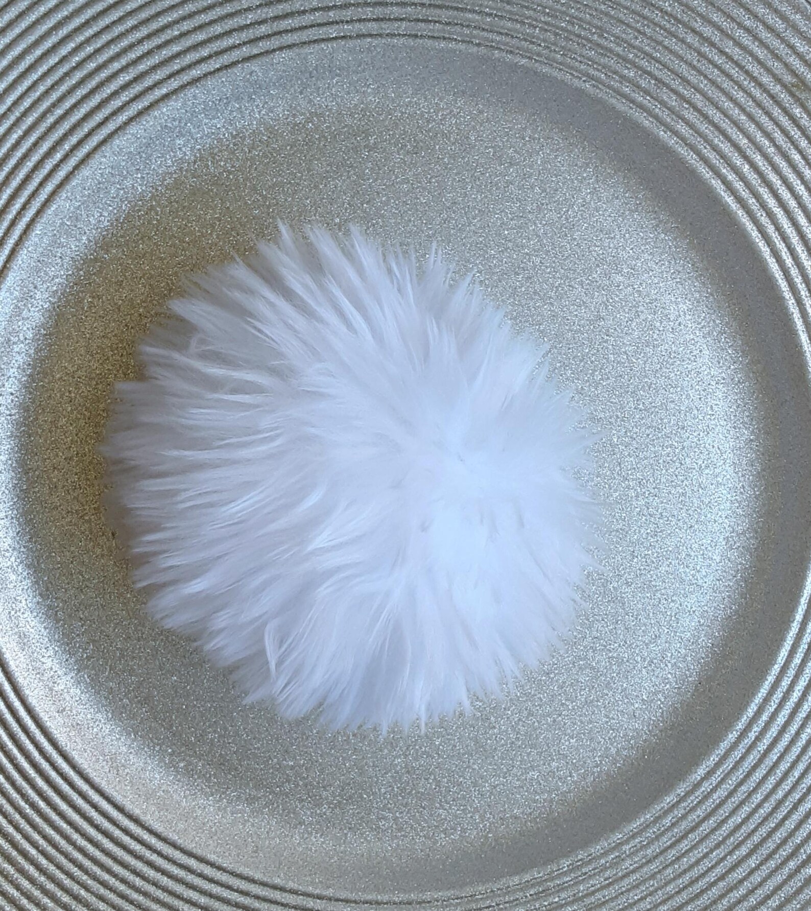 Pure White Faux Fur Pom Pom, Blue White Pom Pom, Cool White Pom Pom ...