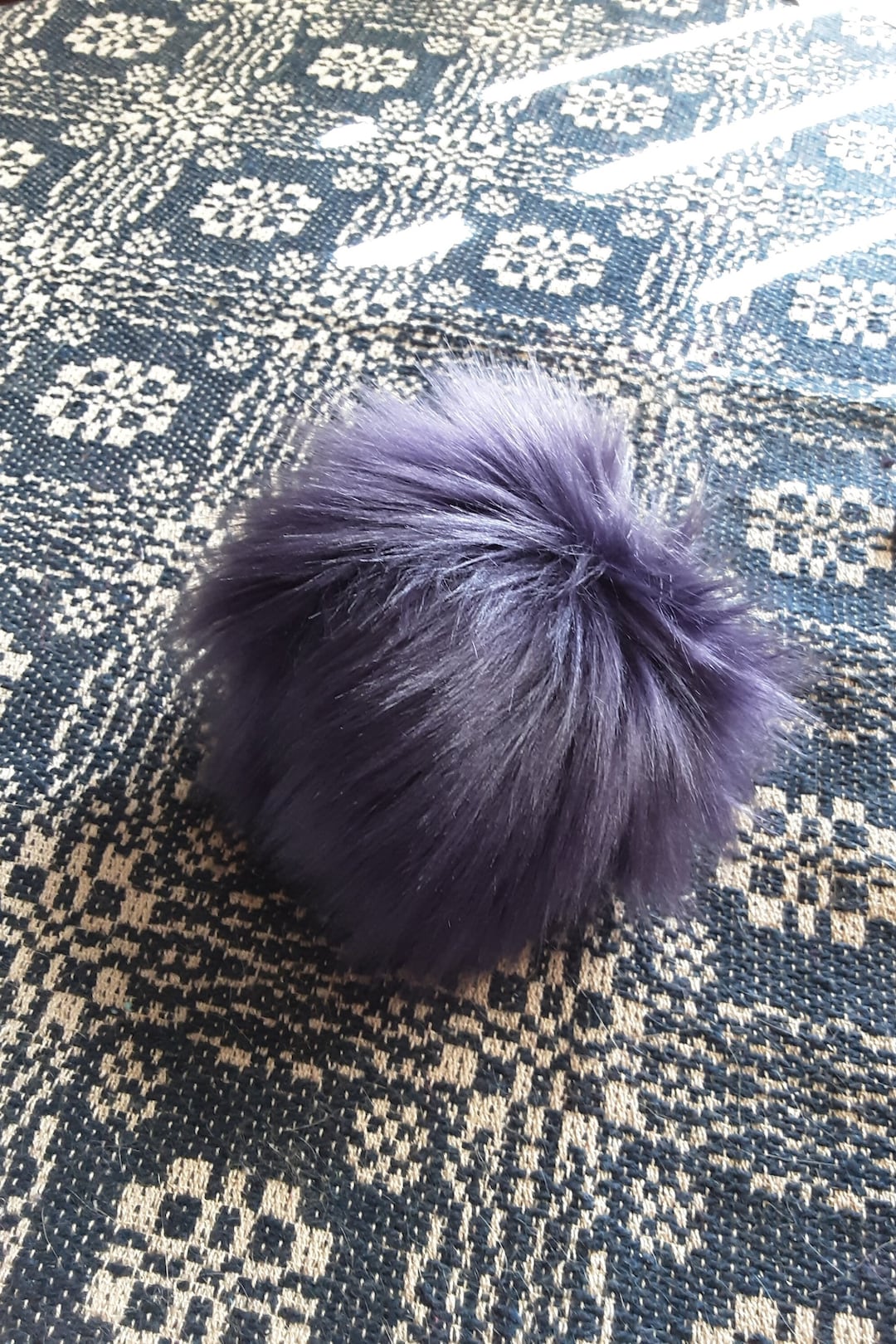 Faux Fur Pom Pom, Fake Fur Pom Pom, Luxury Pom Pom, Purple Pom Pom ...