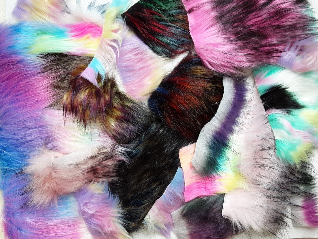 Gallon Bag of Faux Fur Scraps, Fake Fur Scraps, Remnant Faux Fur ...
