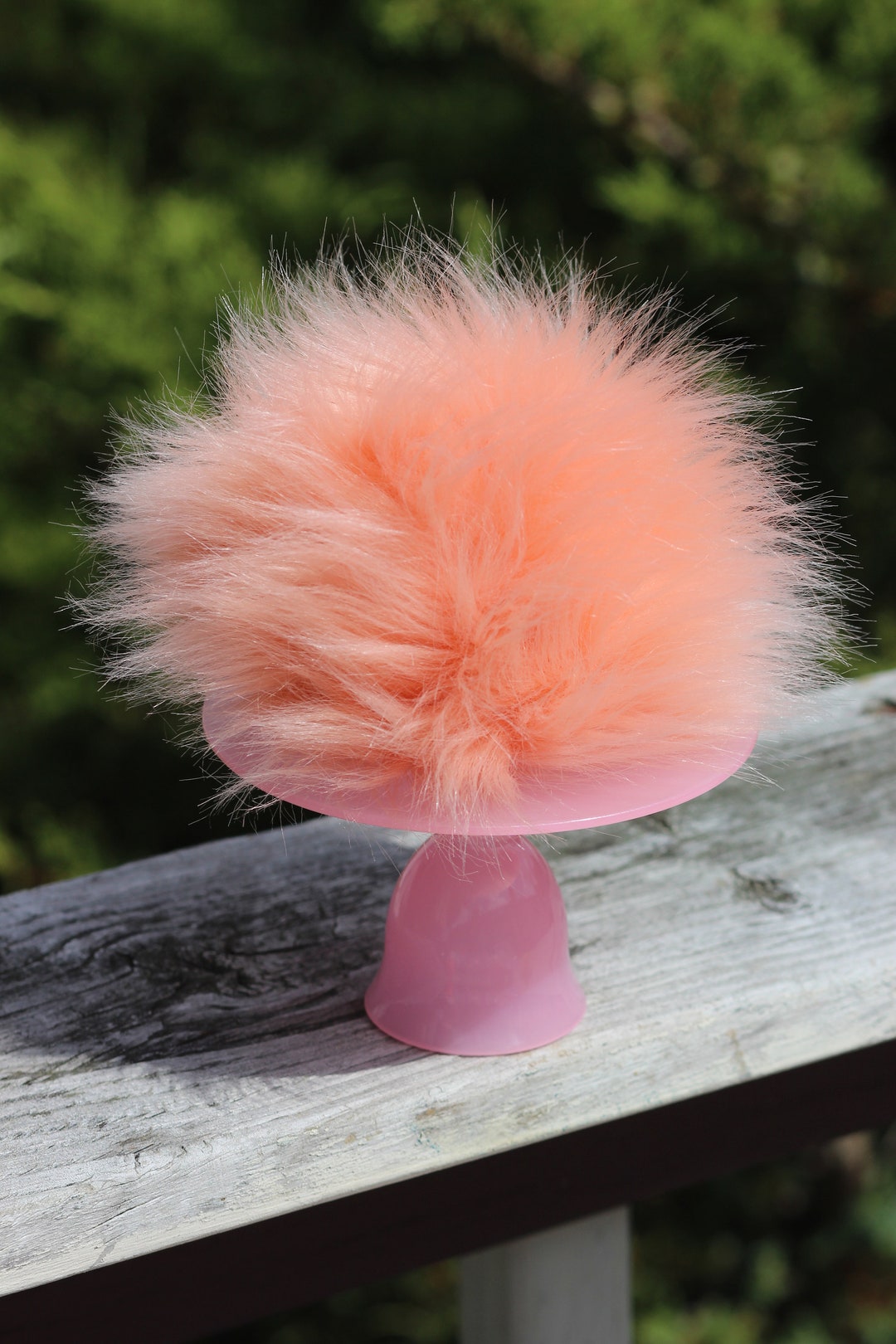 Faux Fur Pom Pom, Peach Pom Pom, Pink Grapefruit Pom Pom, Pom Pom, Hat ...