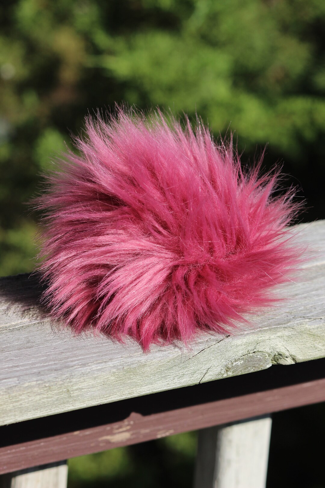 Faux Fur Pom Pom, Faux Fur Pom Pom, Pink Pom Pom, Rose Pom Pom, Hat Pom ...