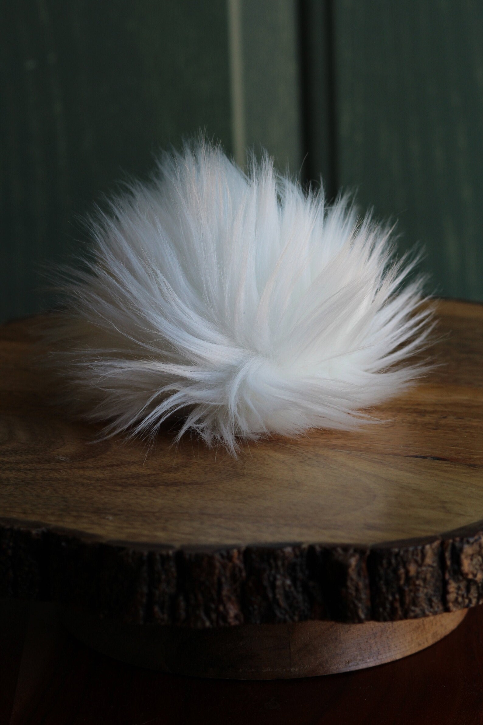 Faux Fur Pom Pom Fur Pom Pom. White Pom Pom White Faux Fur | Etsy