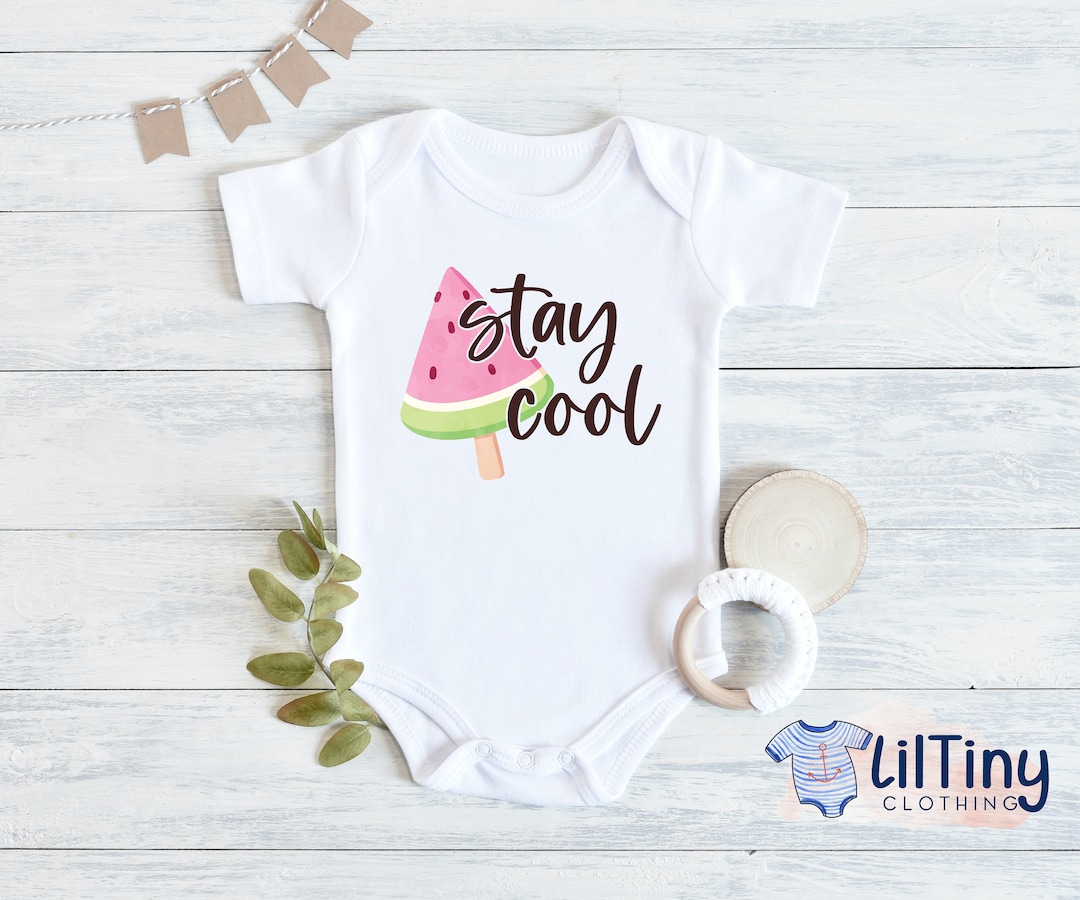 Stay Cool Baby Onesie® // Coolest Baby Around Onesie® // Summer Baby ...