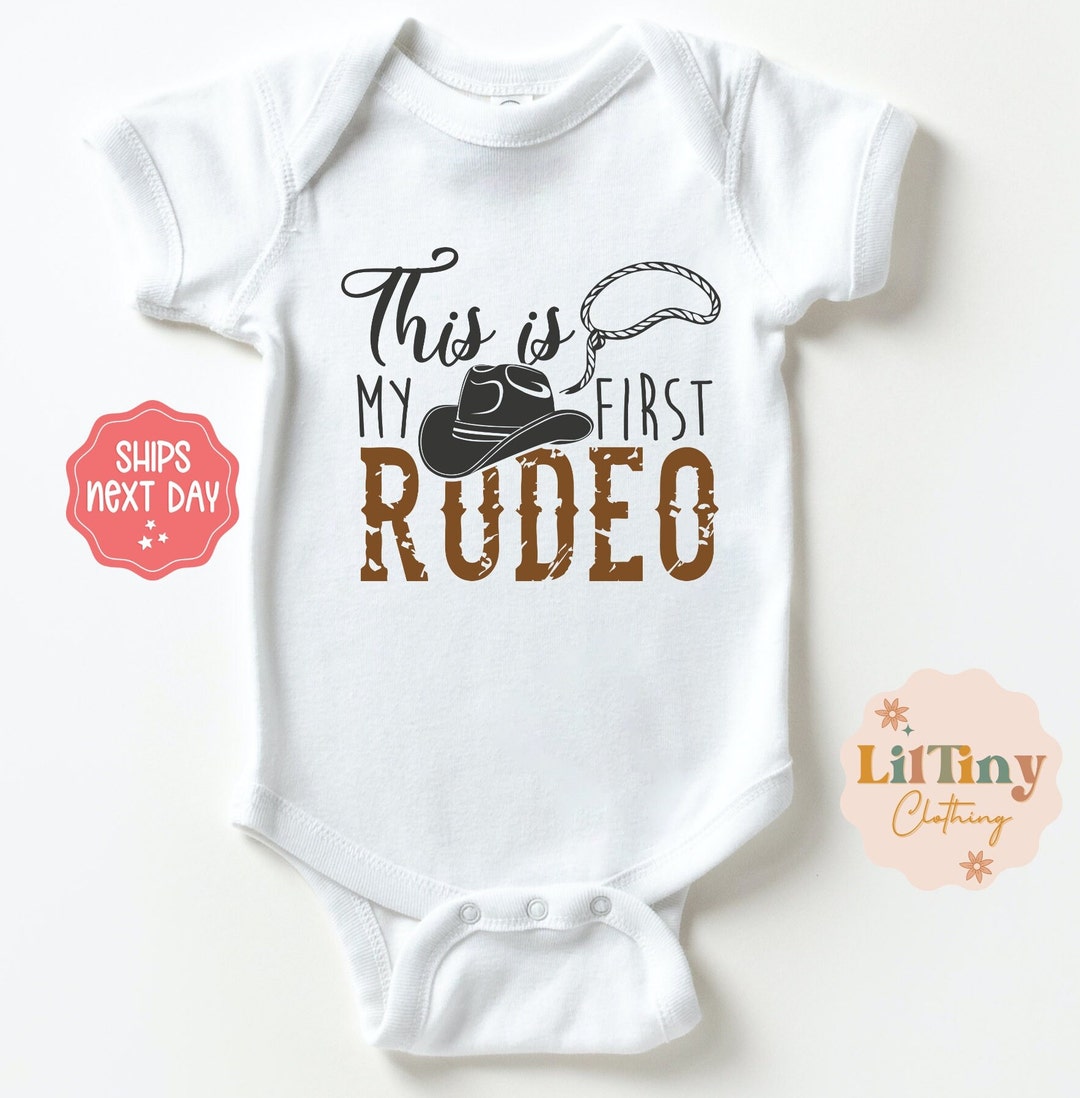 This is My First Rodeo Baby Onesie® Cute Baby Onesie® Cowboy Cowgirl ...