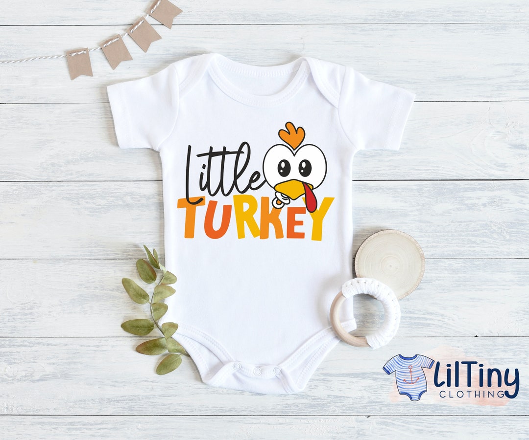 Little Turkey Baby Onesie® // Thanksgiving Baby Onesie® // Fall Onesie ...