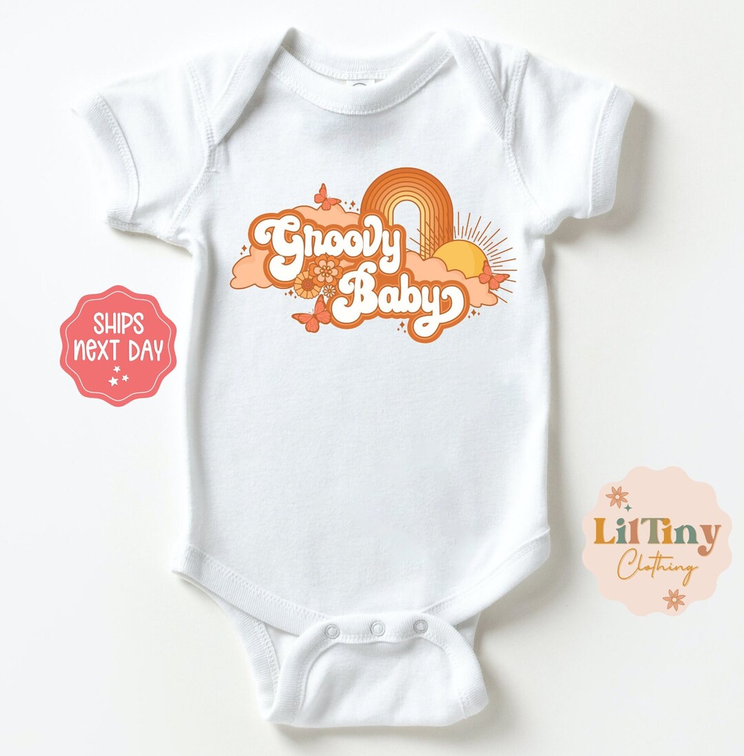 Groovy Retro Baby Onesie® Fall Season Baby Onesie® Funny Baby Onesie ...