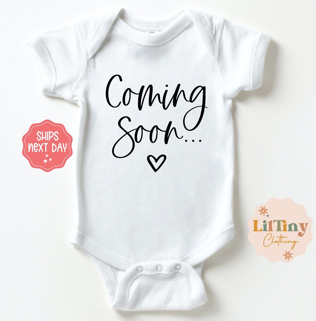 Coming Soon Baby Onesie® Pregnancy Announcement Baby Onesie® Baby ...