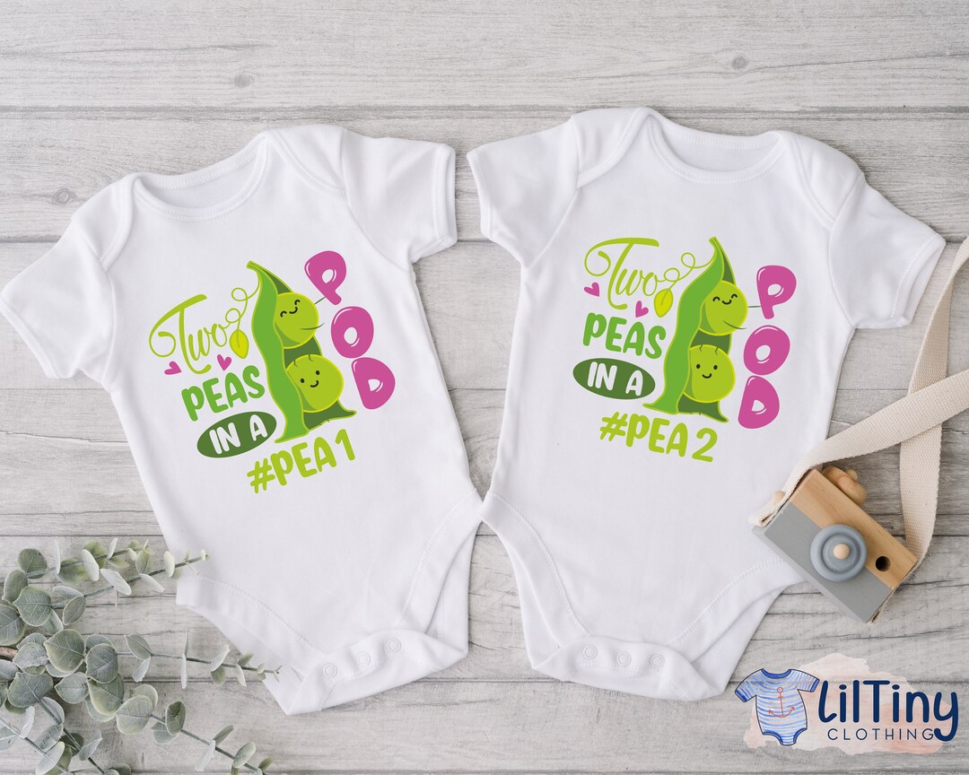Twin Onesie Onesie® // Two Peas in A Pod Onesie® // Unisex Onesie® - Etsy