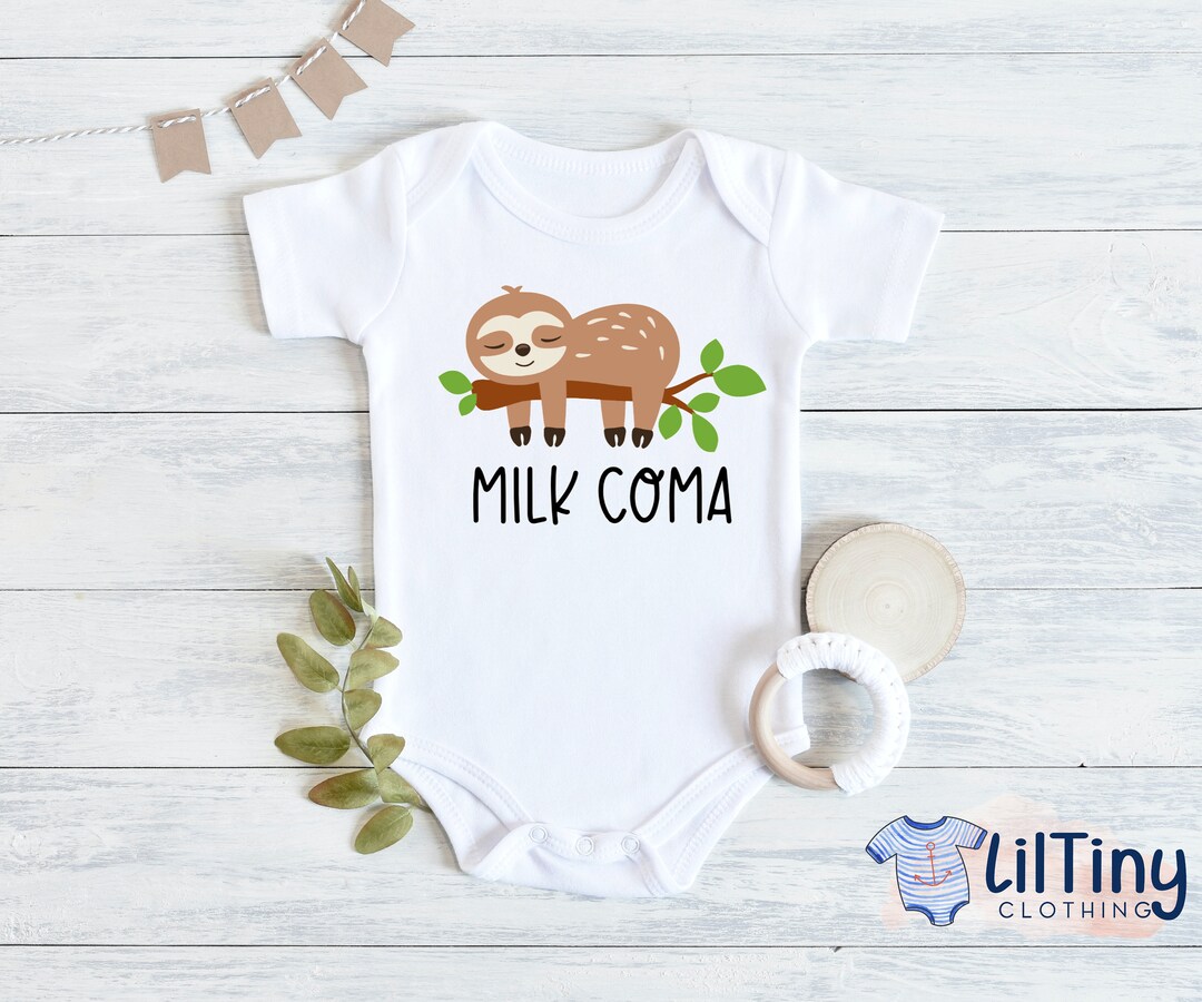 Milk Coma Baby Onesie® // Funny Baby Onesie® // Gift Baby Onesie ...