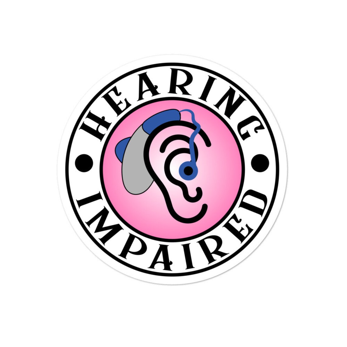 Hard of Hearing Sticker Hearing Impaired Sticker Sticker - Etsy Canada