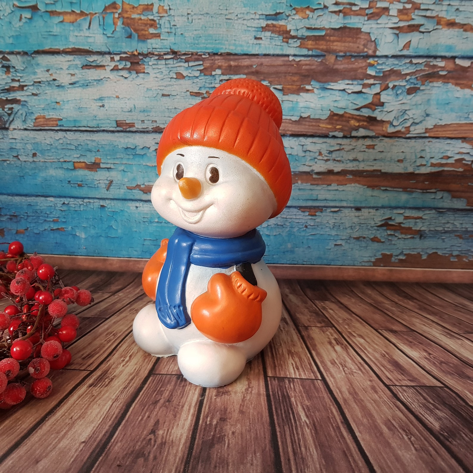 Soviet Rubber Toy Rubber Snowman Made in USSR 1980 s Soviet | Etsy