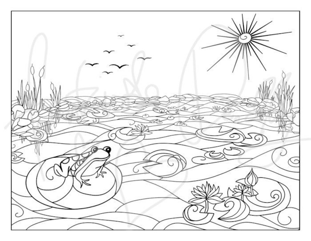 Pond Coloring Pages