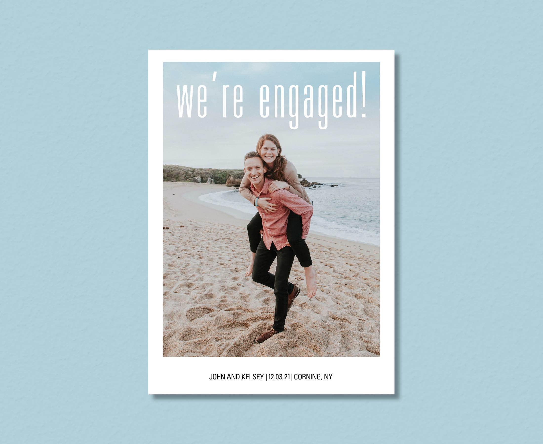 Paper & Party Supplies & wedding card beach married photo 5x7 ...