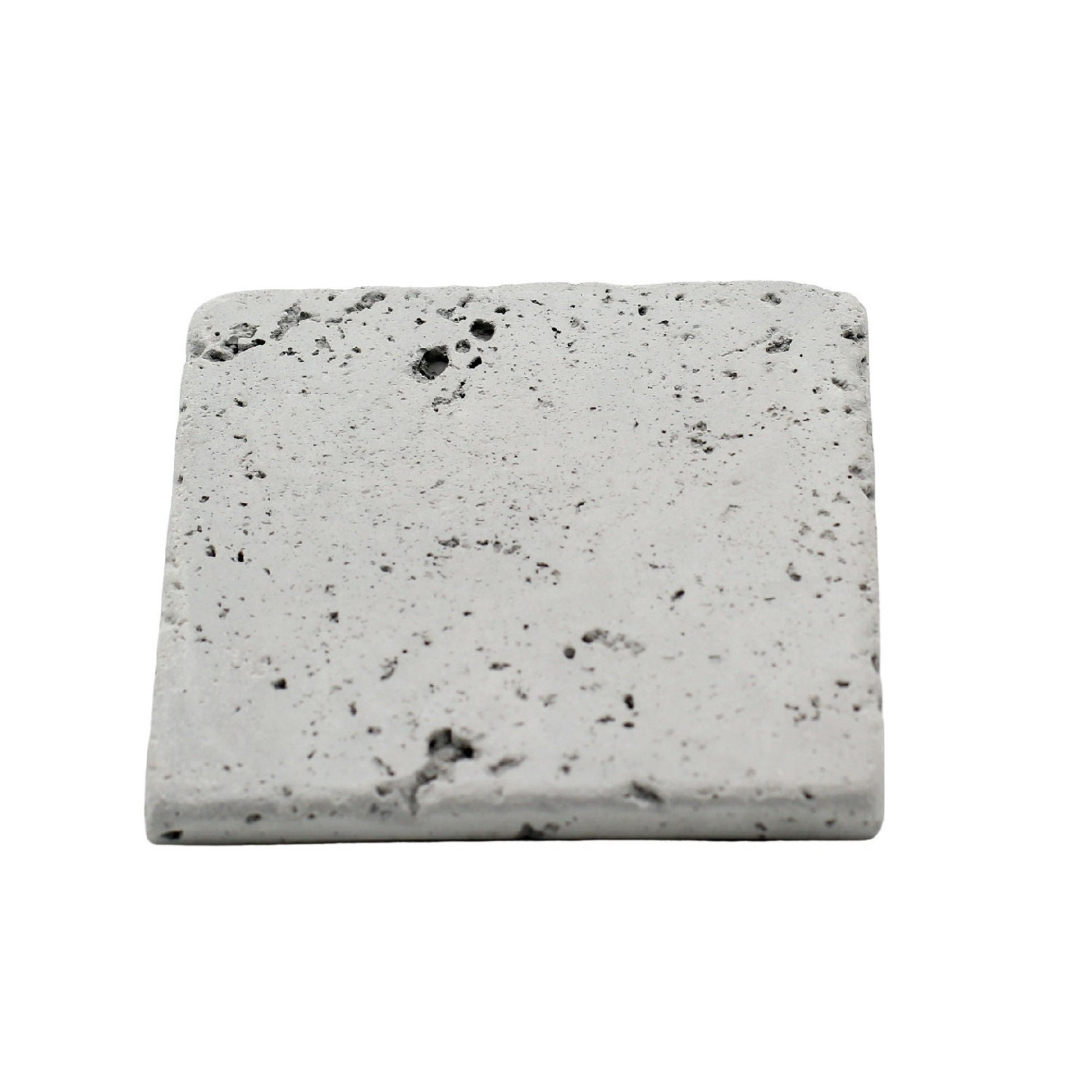 Square Natural Concrete Coaster Set: Modern Cement Coasters - Etsy