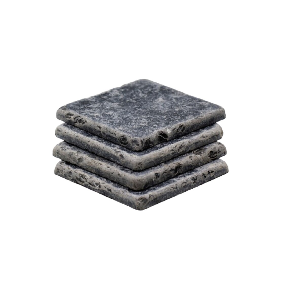 Natural Stone Marble Coaster Set Black Marble Coasters - Etsy