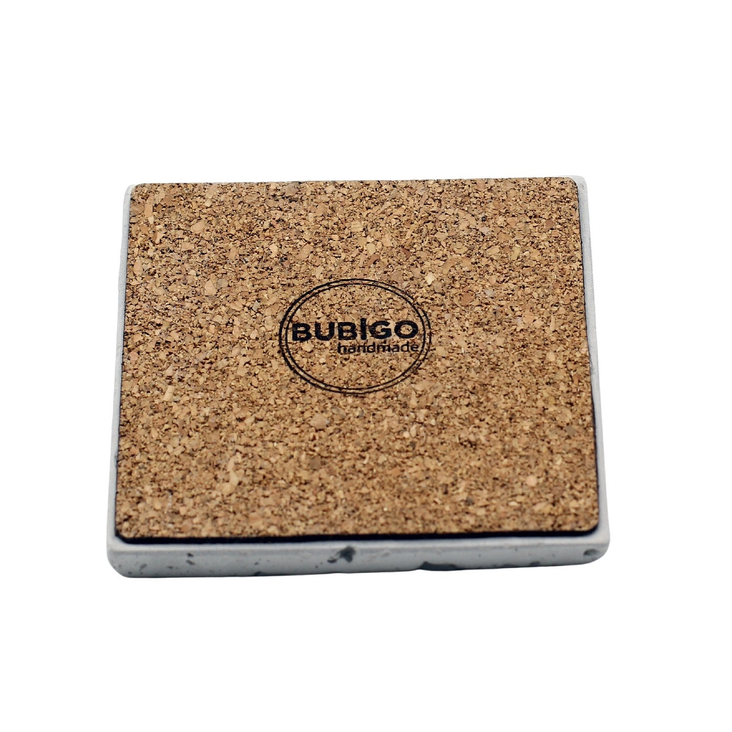 Square Natural Concrete Coaster Set: Modern Cement Coasters - Etsy