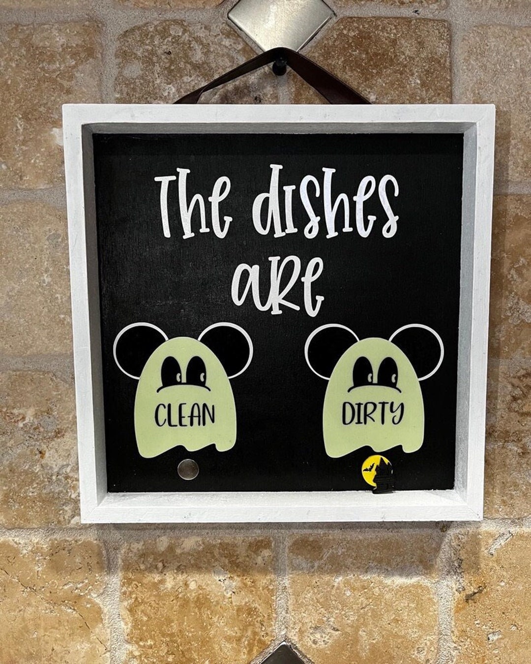 Clean/dirty Dishes Sign W/ Interchangeable Magnet Halloween - Etsy