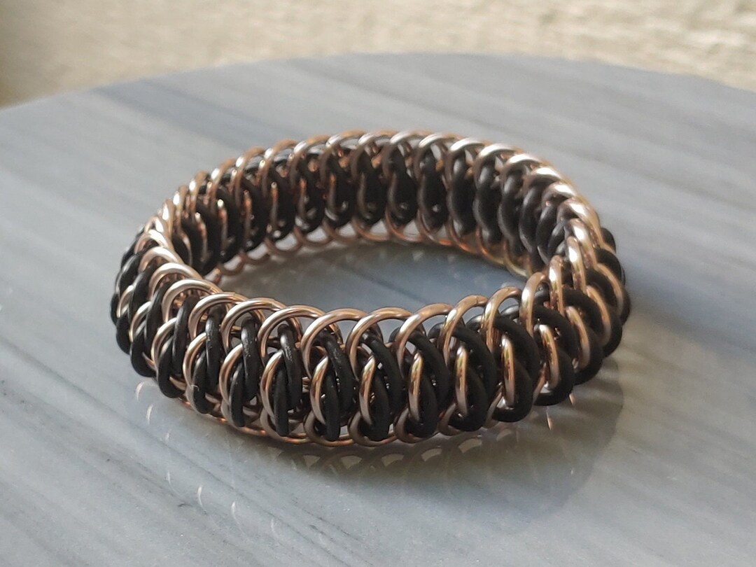 Titan (champagne) - Chainmail Stretch Bracelet - Etsy