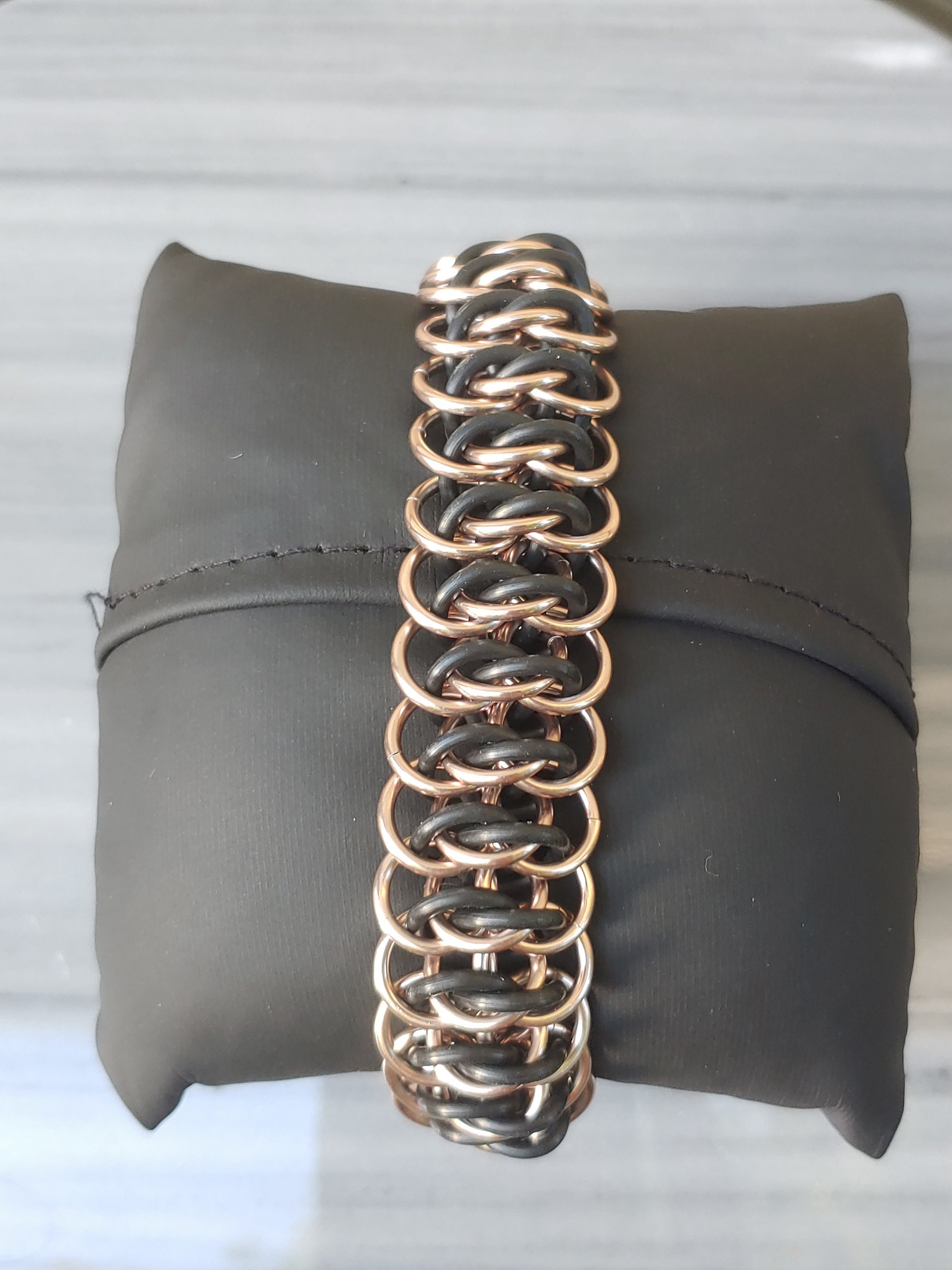 Titan (champagne) - Chainmail Stretch Bracelet - Etsy UK