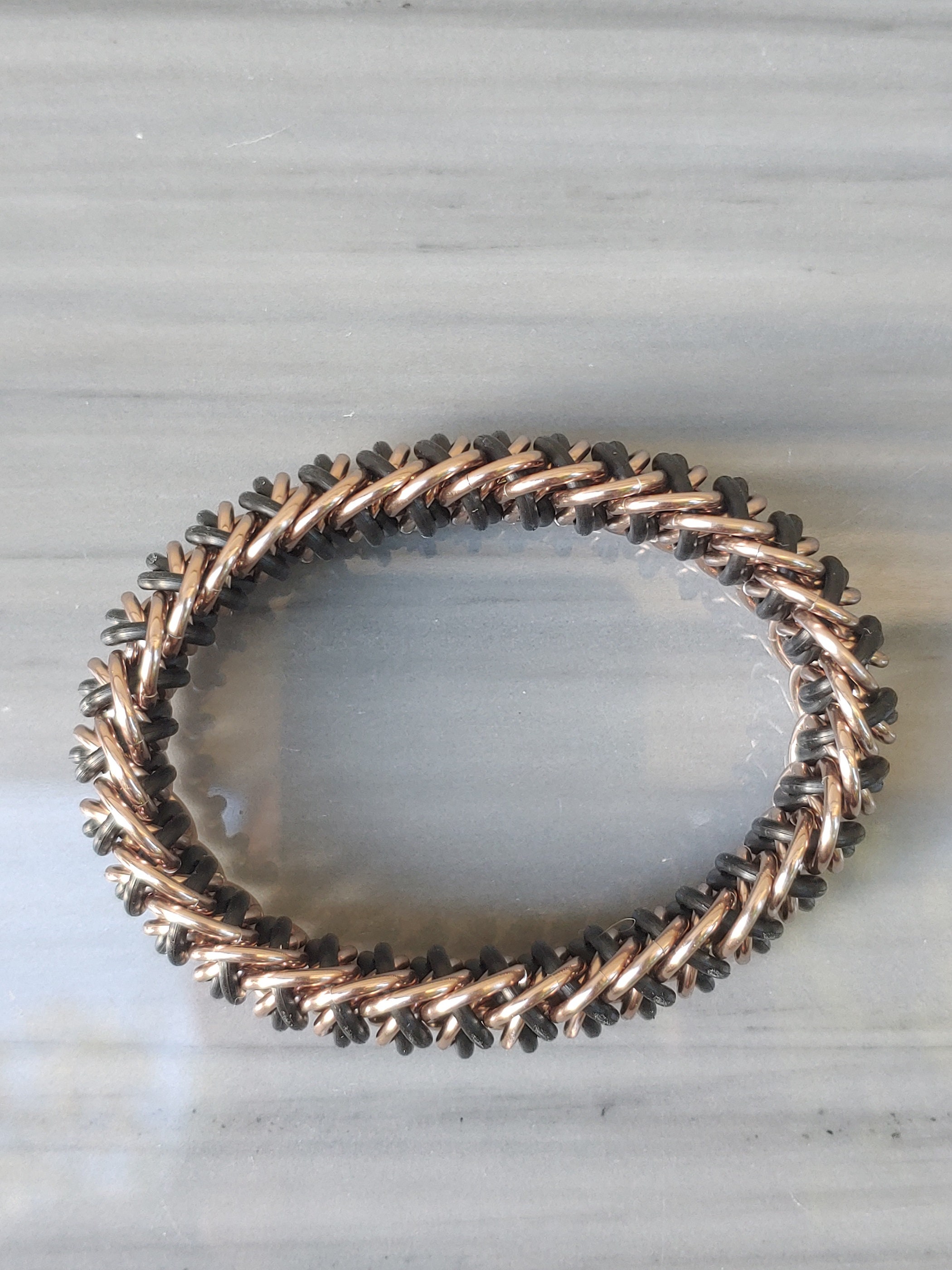 Titan (champagne) - Chainmail Stretch Bracelet - Etsy UK