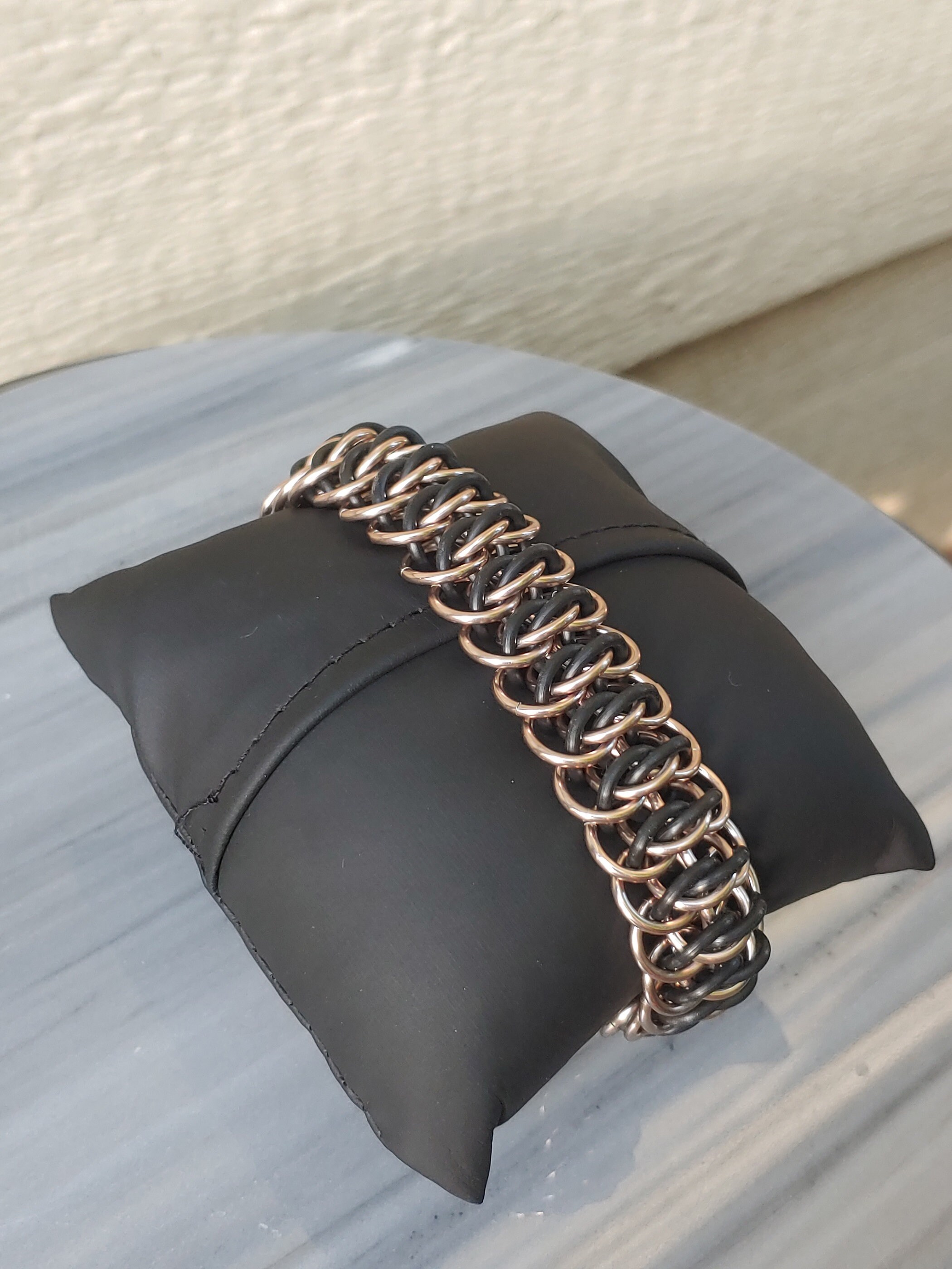 Titan (champagne) - Chainmail Stretch Bracelet - Etsy UK