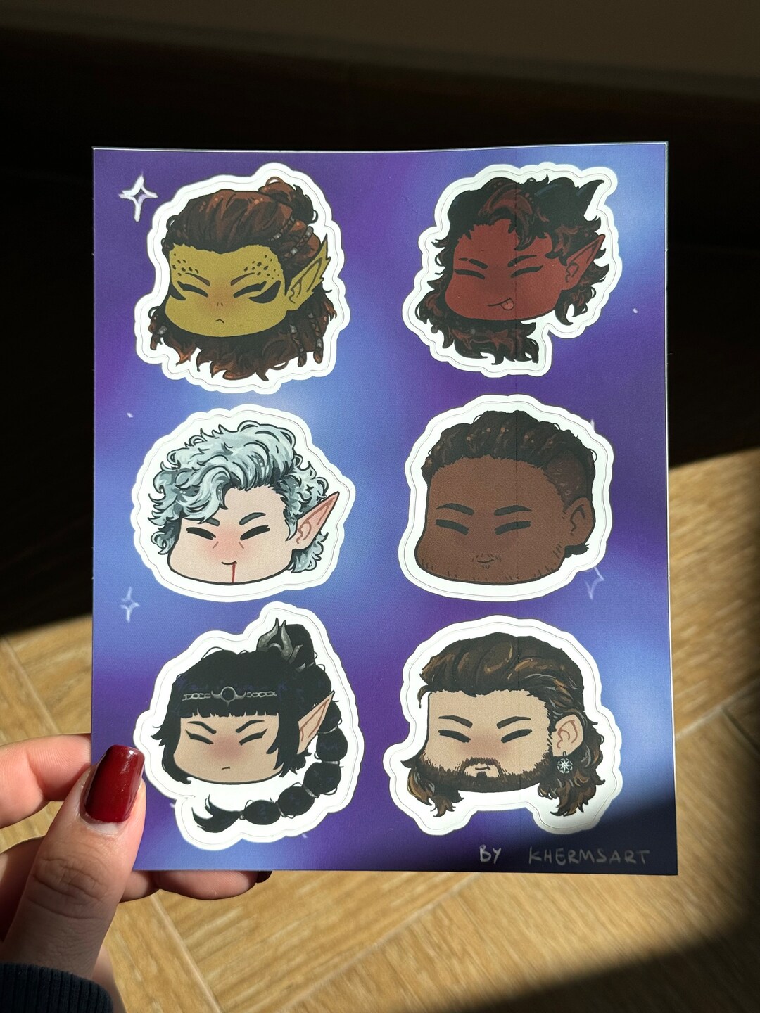 Baldurs Gate 3 Companion Sticker Sheet - Etsy