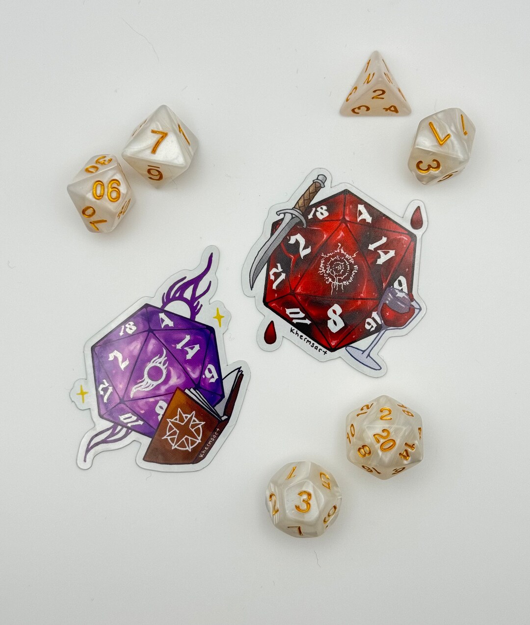 Baldurs Gate 3 Inspired D20 Glitter Stickers - Etsy
