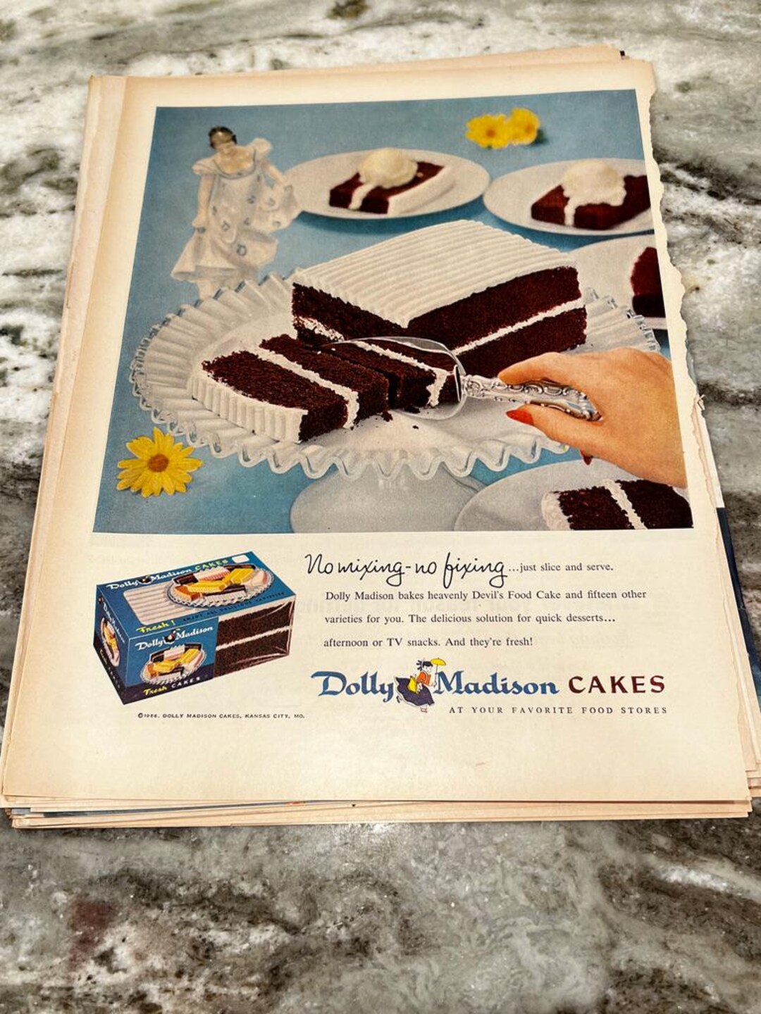 Vintage Dolly Madison Cake Ad - 1950s Life Magazine - Etsy