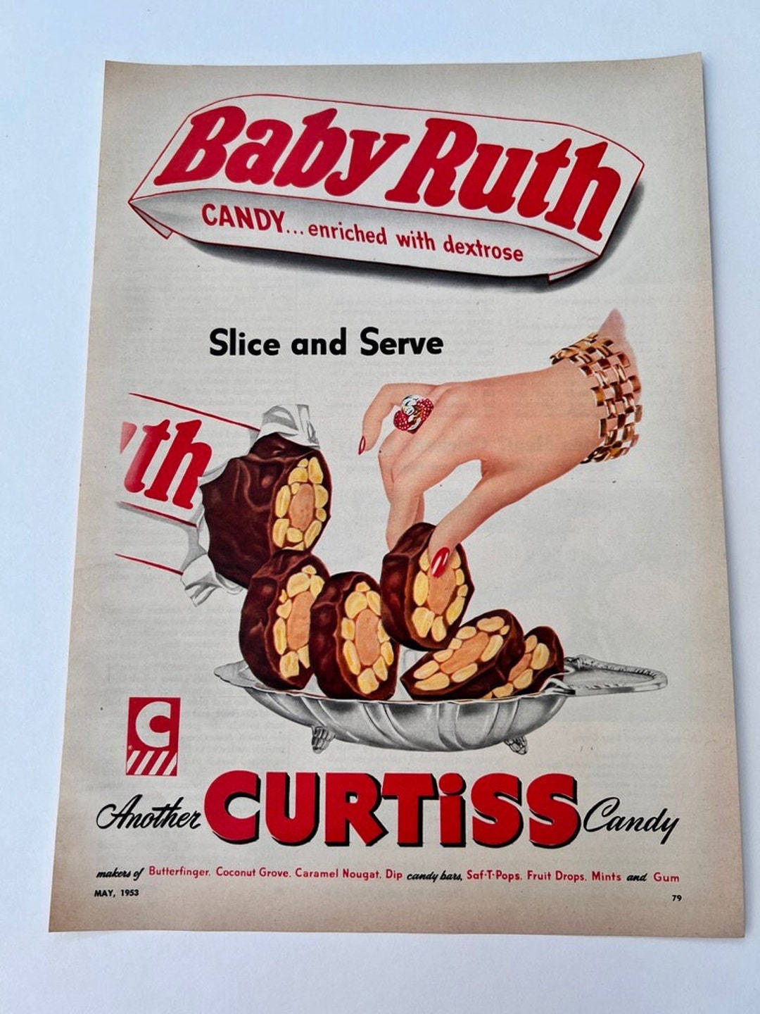 Vintage Baby Ruth Ad 1953 May Womans Day 8" X 11" - Etsy