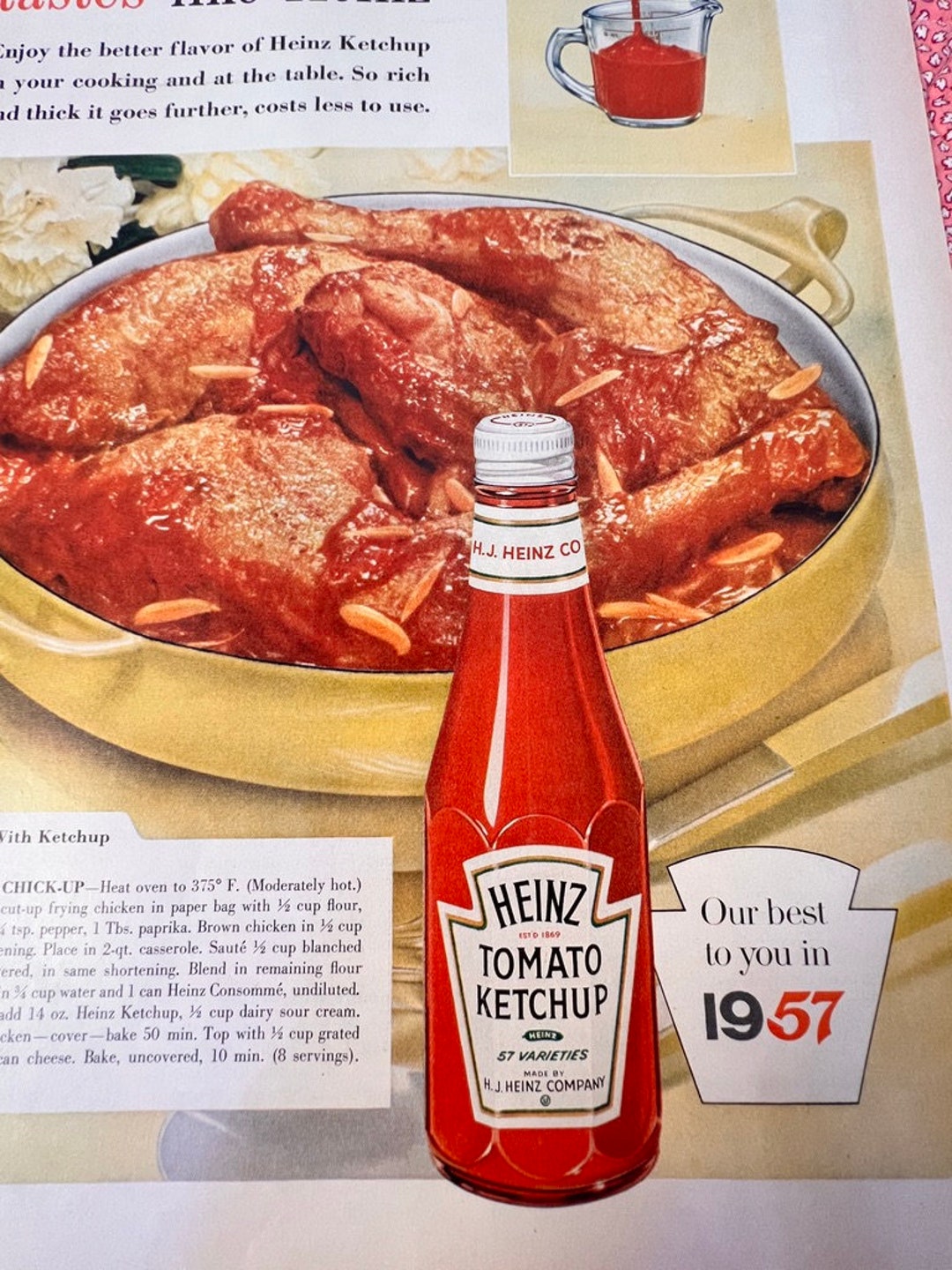 Vintage Heinz Tomato Ketchup Ad 1950s Life Magazine 10.5" X 14" - Etsy