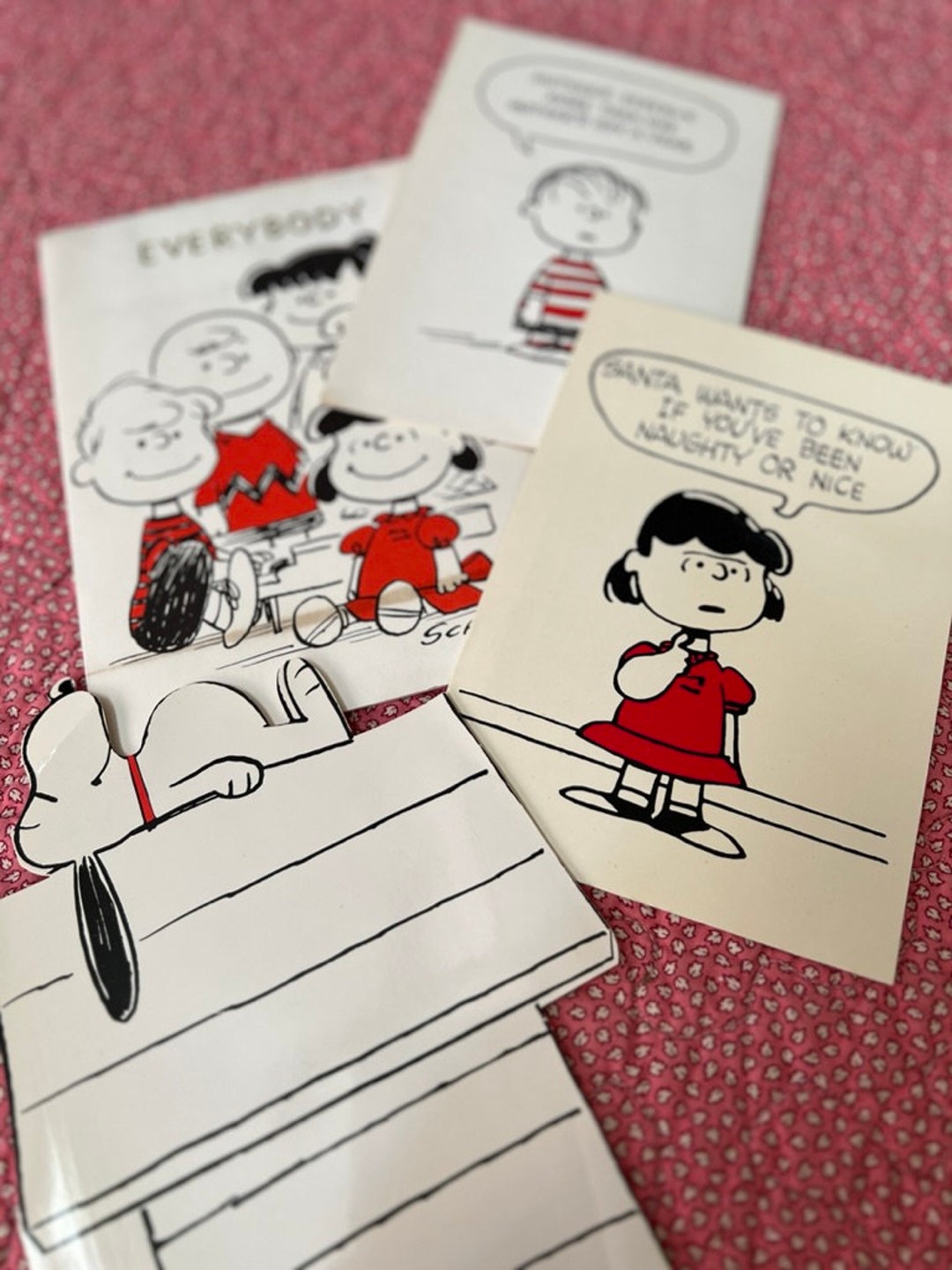 Vintage Peanuts Cards Used Adorable 70s - Etsy