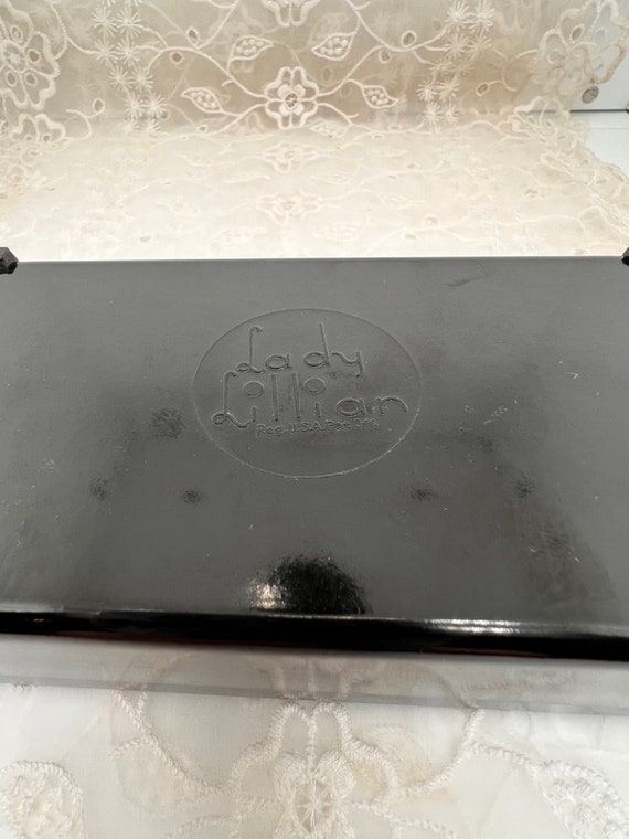 Art Deco Trinket Box Lady Lillian Black Box Great Con… - Gem