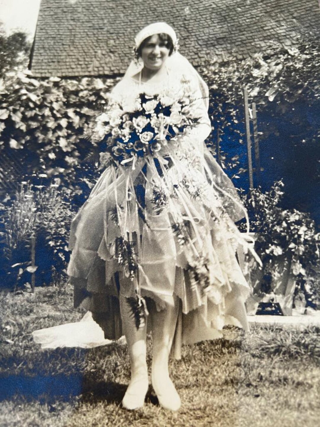 Antique Bride Photograph 1920s Bride Photo 6 X 10 - Etsy